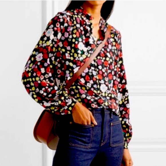 Equipment | Tops | Equipment Femme Signature Silk Floral Blouse M ...